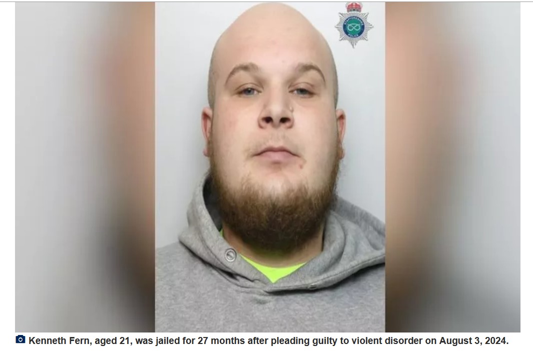 Protester caught up in Hanley riot seen rummaging in garden for piece ...